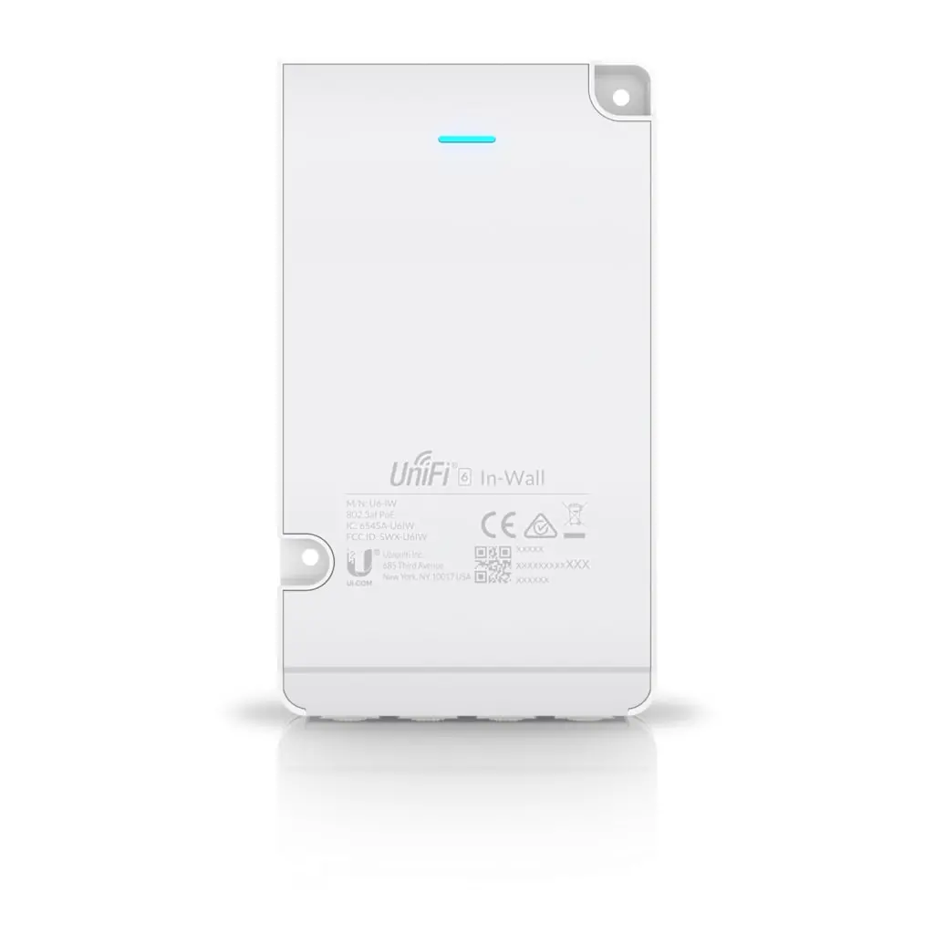 UniFi6 In-Wall. Wall-mounted WiFi 6 access point with a built-in U6-IW