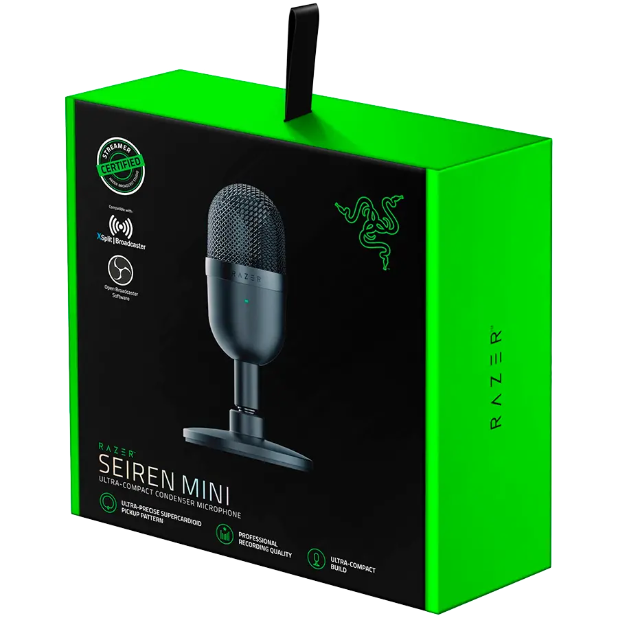 Razer Seiren Mini - Black, Ultra-compact Streaming RZ19-03450100-R3M1