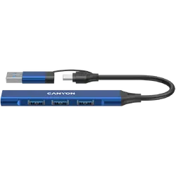 CANYON hub DS-02 4in1 USB-A/C Blue CNS-TDS02BL
