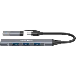 CANYON hub DS-02 4in1 USB-A/C Grey
