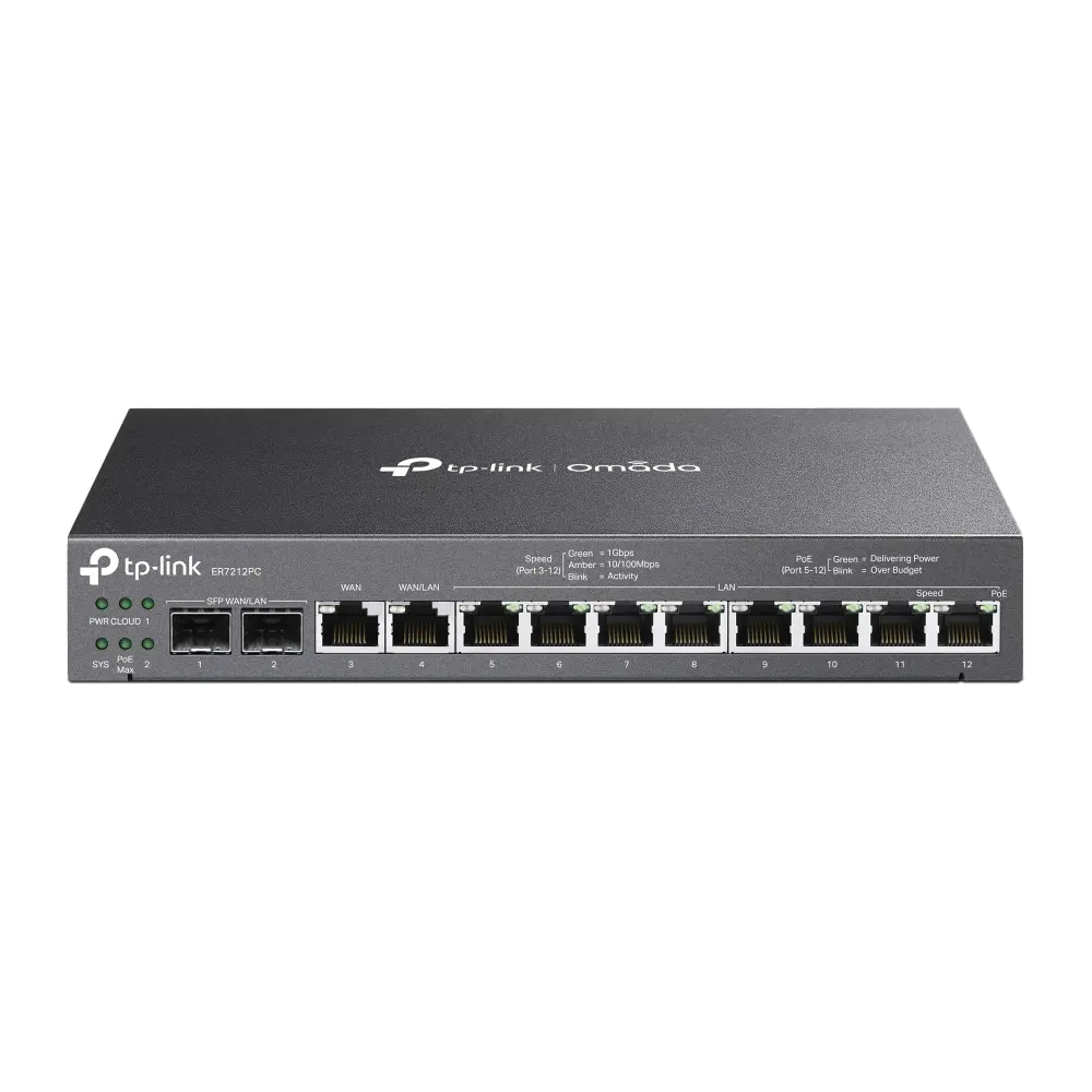 TP-Link ER7212PC Omada Gigabit VPN Router with PoE+ Ports and ER7212PC